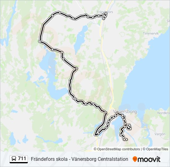 711 Rutt: Tidtabeller, Hållplatser & Kartor - Onsjöskolan (Uppdaterat)