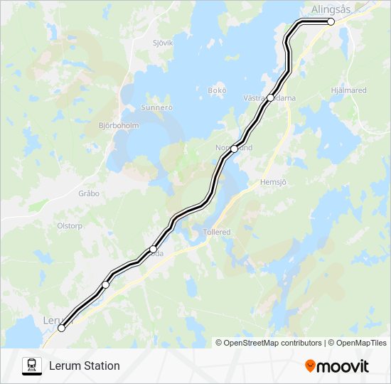 västtågen Route: Schedules, Stops & Maps - Lerum Station (Updated)