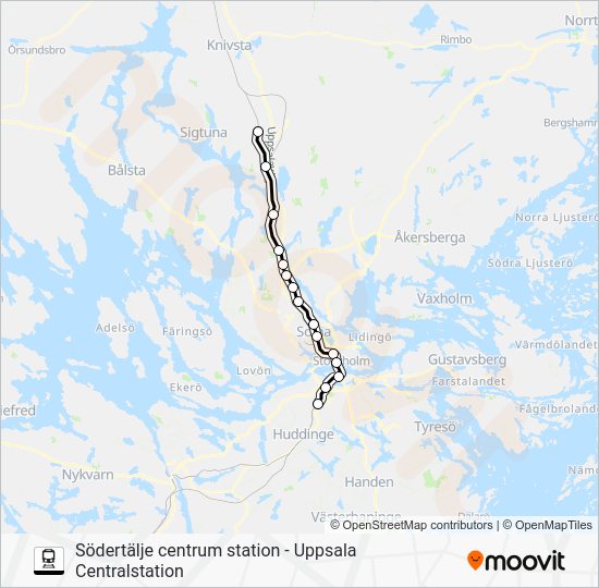 södertälje centrum station uppsala centralstation Rutt: Tidtabeller ...