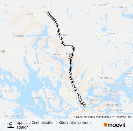 uppsala centralstation södertälje centrum station Route: Schedules ...