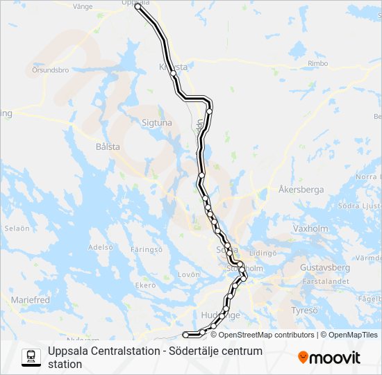 uppsala centralstation södertälje centrum station Route: Schedules ...