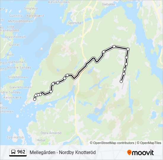 962 Route: Schedules, Stops & Maps - Mellegården (Updated)