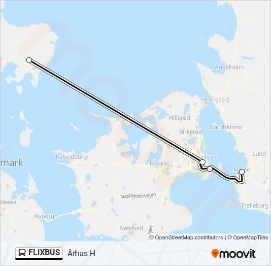 flixbus Rutt: Tidtabeller, Hållplatser & Kartor - Århus H (Uppdaterat)