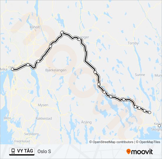 vy tåg Route: Schedules, Stops & Maps - Oslo S (Updated)