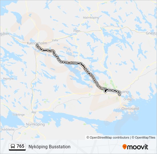 765 Route: Schedules, Stops & Maps - Nyköping Busstation (Updated)