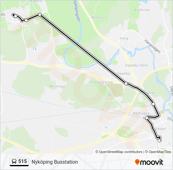 515 Route: Schedules, Stops & Maps - Nyköping Busstation (Updated)