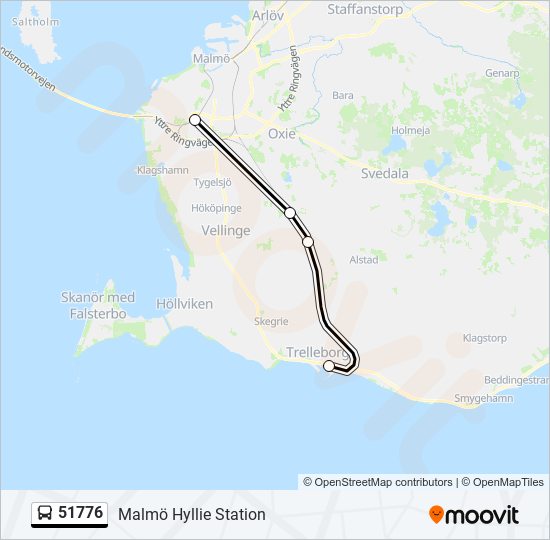 51776 Route: Schedules, Stops & Maps - Malmö Hyllie Station (Updated)
