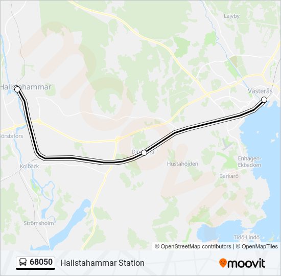 68050 Route: Schedules, Stops & Maps - Hallstahammar Station (Updated)