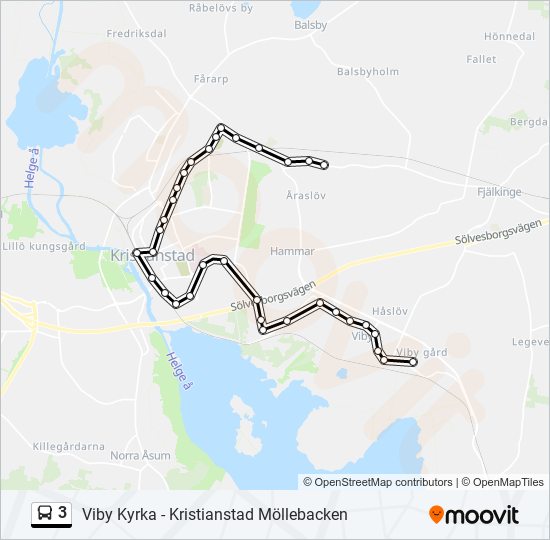3 Route: Schedules, Stops & Maps - Viby Kyrka (Updated)