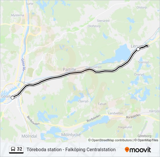 32 Route: Schedules, Stops & Maps - Lerum Station (Updated)
