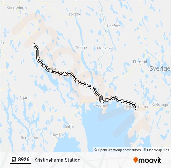 8926 Route: Schedules, Stops & Maps - Kristinehamn Station (Updated)