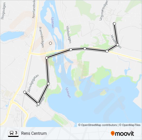 3 Route: Schedules, Stops & Maps - Rens Centrum (Updated)