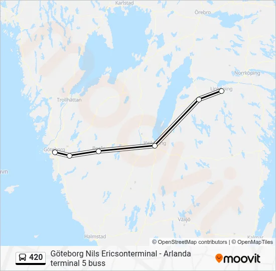 420 Route: Schedules, Stops & Maps - Linköping Fjärrbussterminal (Updated)