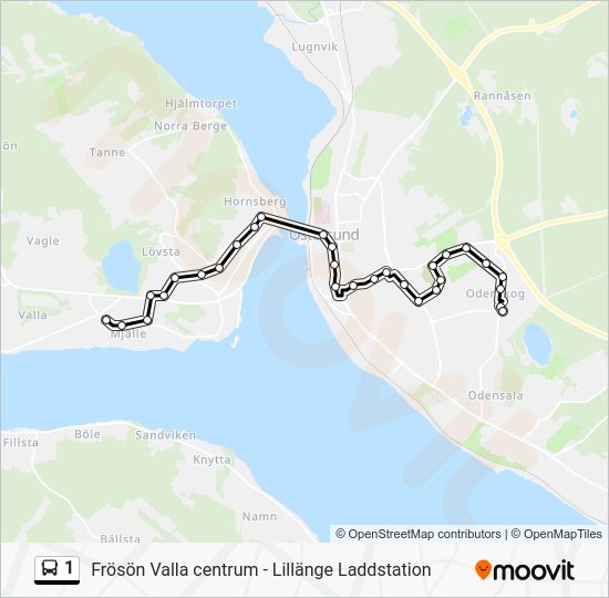 1 Route: Schedules, Stops & Maps - Frösön Valla Centrum (Updated)
