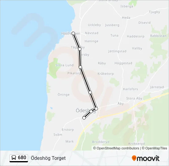 680 Rutt: Tidtabeller, Hållplatser & Kartor - Ödeshög Torget (Uppdaterat)