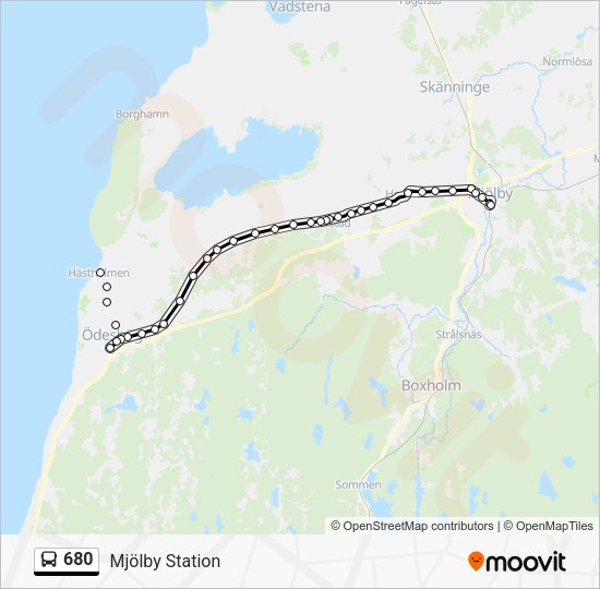 680 Route: Schedules, Stops & Maps - Mjölby Station (Updated)