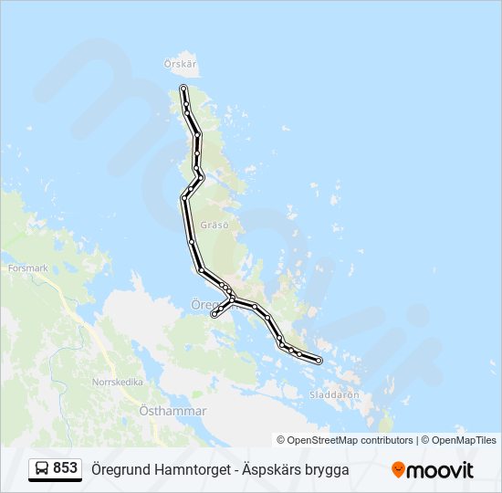 853 Route: Schedules, Stops & Maps - Öregrund Smedjegatan (Updated)