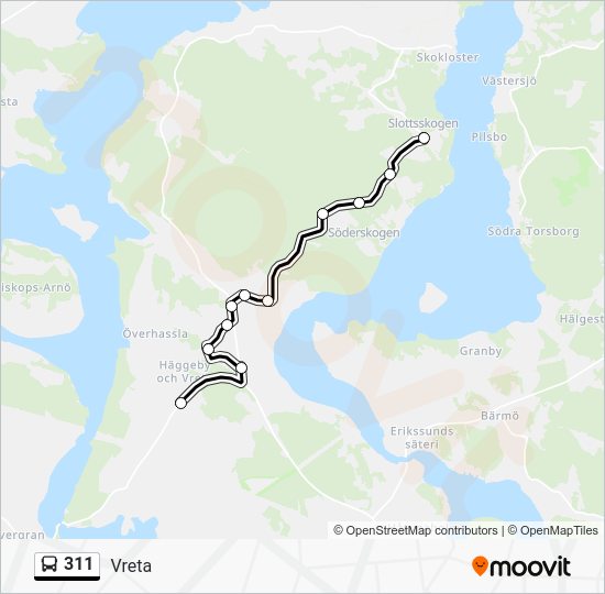 311 Route: Schedules, Stops & Maps - Vreta (Updated)