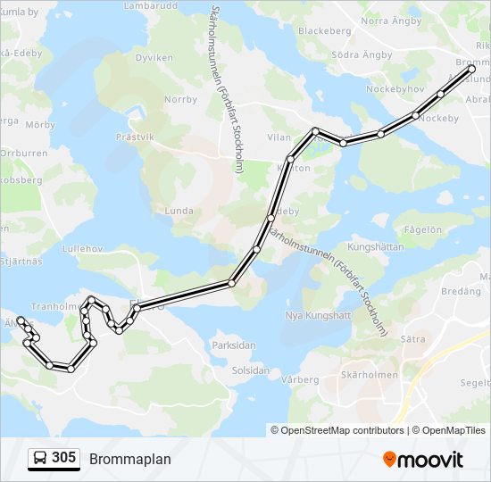 305 Route: Schedules, Stops & Maps - Brommaplan (Updated)