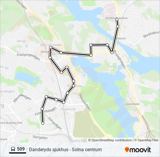 509 Route: Schedules, Stops & Maps - Solna Centrum (Updated)