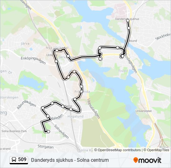 509 Route: Schedules, Stops & Maps - Solna Centrum (Updated)