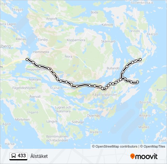 433 Route: Schedules, Stops & Maps - Ålstäket (Updated)
