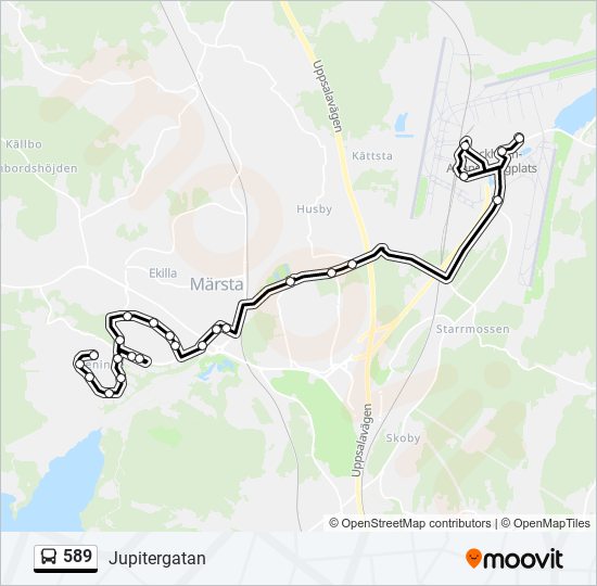 589 Route: Schedules, Stops & Maps - Jupitergatan (Updated)