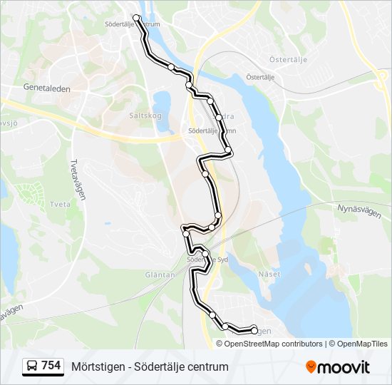 754 Route: Schedules, Stops & Maps - Hagkärrsvägen (Updated)