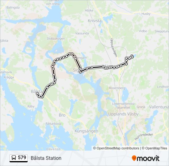 579 Route: Schedules, Stops & Maps - Bålsta Station (Updated)