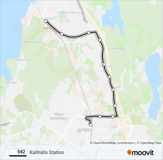 542 Route: Schedules, Stops & Maps - Kallhälls Station (Updated)