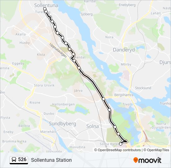 526 Route: Schedules, Stops & Maps - Sollentuna Station (Updated)