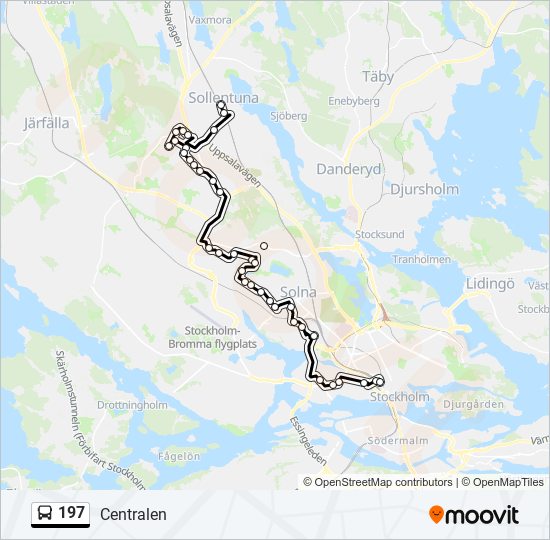 197 Route: Schedules, Stops & Maps - Centralen (Updated)