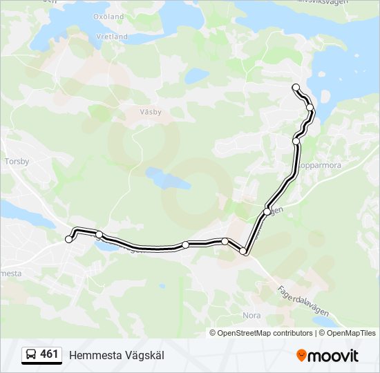461 Route: Schedules, Stops & Maps - Hemmesta Vägskäl (Updated)