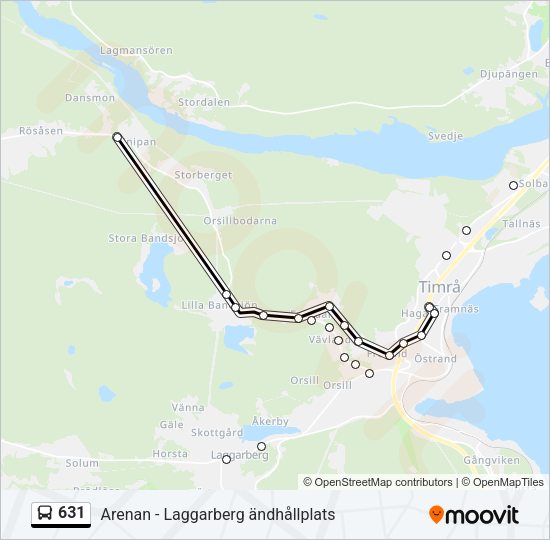 631 Route: Schedules, Stops & Maps - Timrå Skogsvägen (Updated)