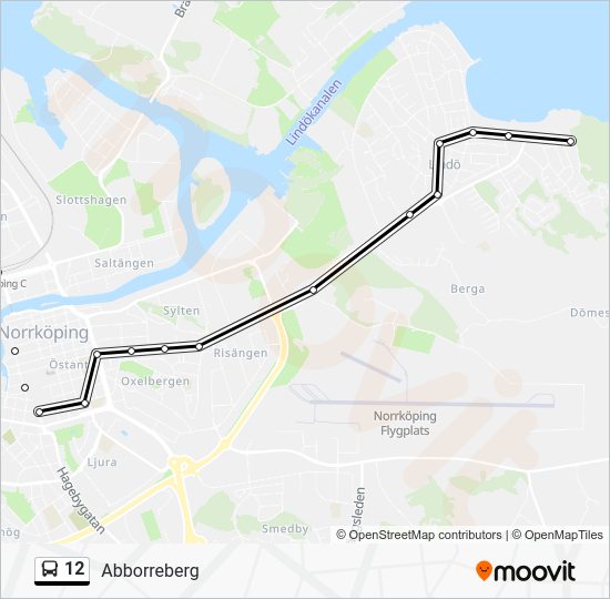 12 Route: Schedules, Stops & Maps - Abborreberg (Updated)