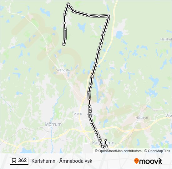 362 Route: Schedules, Stops & Maps - Karlshamn Station (Updated)