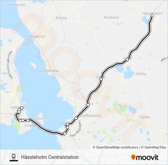 öresundståg Route: Schedules, Stops & Maps - Hässleholm Centralstation ...