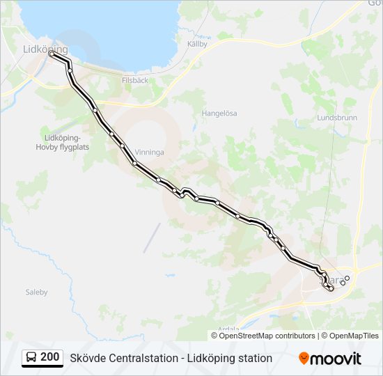200 Route: Schedules, Stops & Maps - Skara Busstation (Updated)