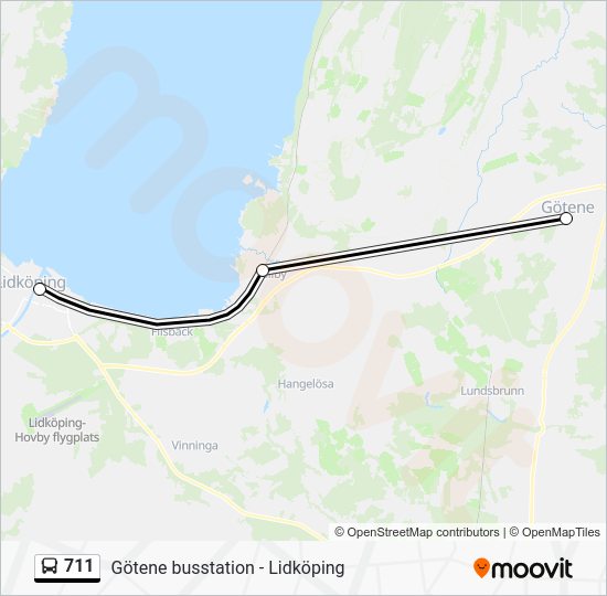 711 Route: Schedules, Stops & Maps - Lidköping Station (Updated)