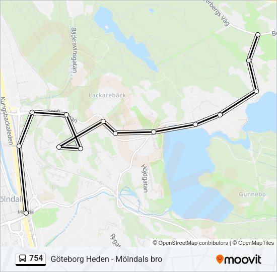 754 Route: Schedules, Stops & Maps - Mölndals Bro (Updated)