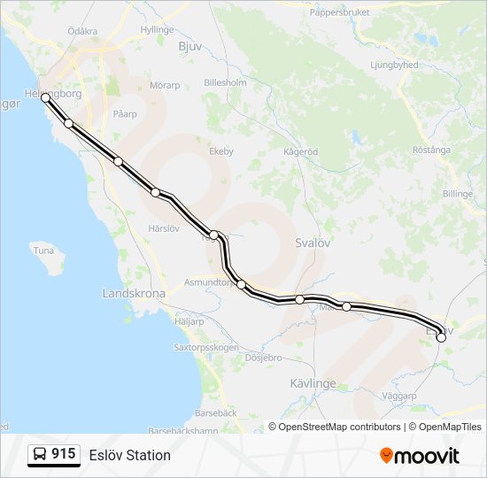 915 Route: Schedules, Stops & Maps - Eslöv Station (Updated)