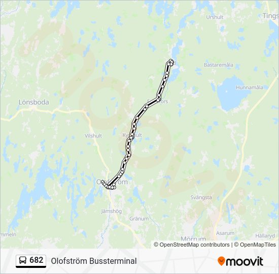 682 Route: Schedules, Stops & Maps - Olofström Bussterminal (Updated)