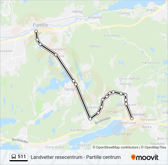 511 Route: Schedules, Stops & Maps - Landvetter Resecentrum (Updated)