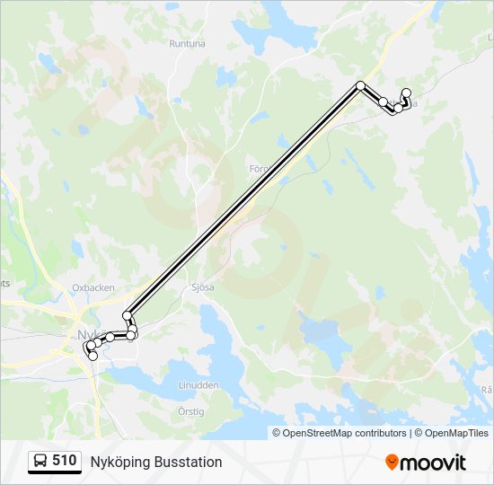 510 Route: Schedules, Stops & Maps - Nyköping Busstation (Updated)