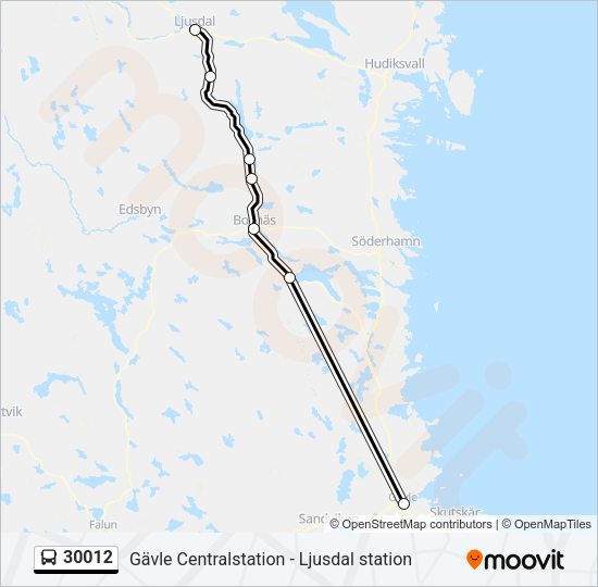 30012 Route: Schedules, Stops & Maps - Ljusdal Station (Updated)