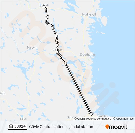 30024 Route: Schedules, Stops & Maps - Ljusdal Station (Updated)