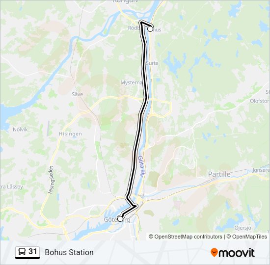 31 Route: Schedules, Stops & Maps - Bohus Station (Updated)
