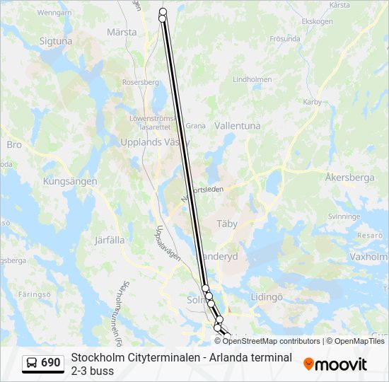 690 Route: Schedules, Stops & Maps - Arlanda Terminal 2-3 Buss (Updated)