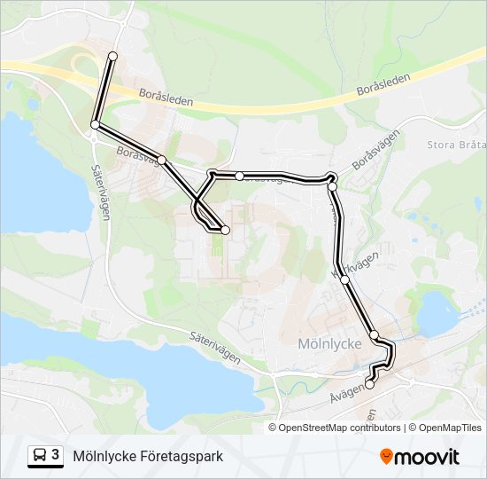 3 Route: Schedules, Stops & Maps - Mölnlycke Företagspark (Updated)