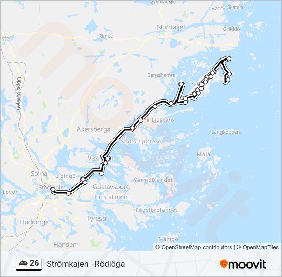 26 Rutt: Tidtabeller, Hållplatser & Kartor - Söderöra (Uppdaterat)